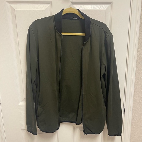 Theory | Jackets & Coats | Theory Green Zip Up Jacket | Poshmark